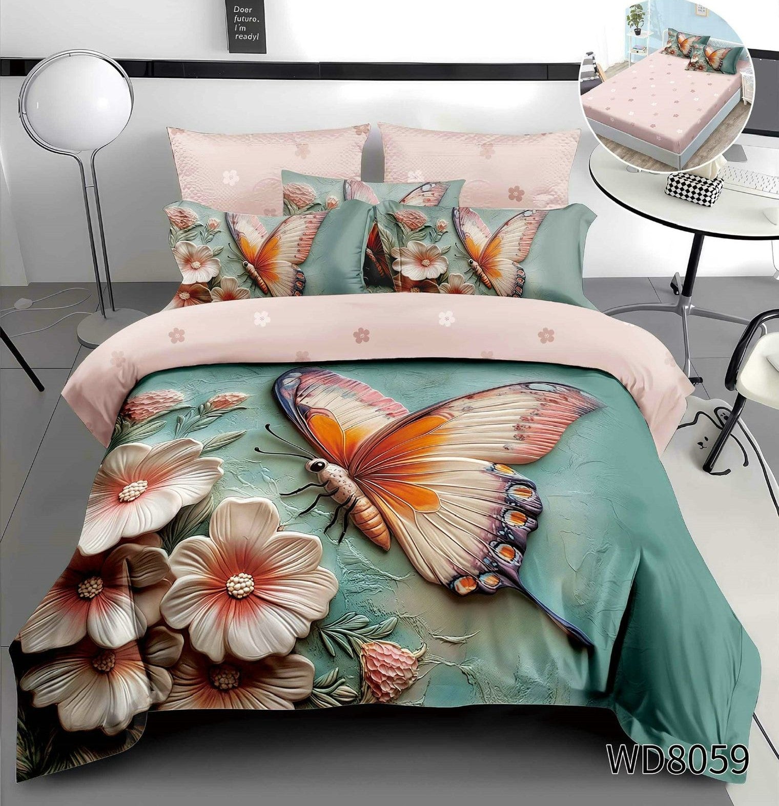 Lenjerie 5D Finet 4 Piese, cu Elastic, Imprimeu Identic cu Poza, Flutu ...